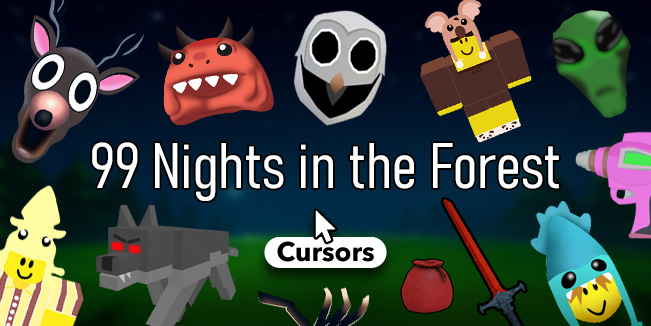 99 Nights in the Forest Cursors Collection - Sweezy Custom Cursors