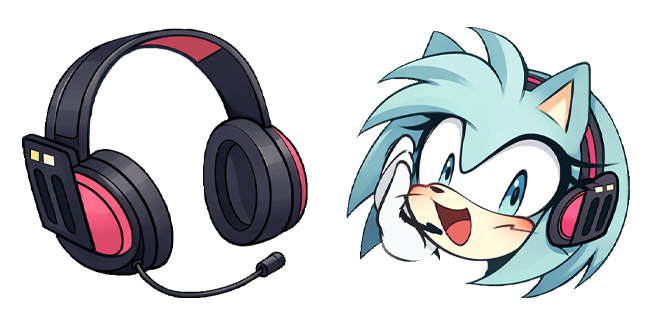 Amy Rose x Hatsune Miku Headset Cursor - Sweezy Custom Cursors