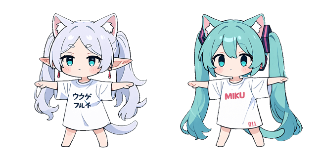 Chibi Hatsune Miku & Frieren Cursor - Sweezy Custom Cursors