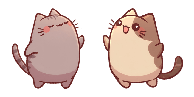 Smiling Kawaii Cat & Cat Paw Cursor - Sweezy Custom Cursors
