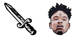 21 Savage & Issa Knife Tattoo Cursor - Sweezy Custom Cursors