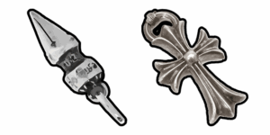 Сhrome Hearts Silver Cross Cursor - Windows Cursors - Sweezy