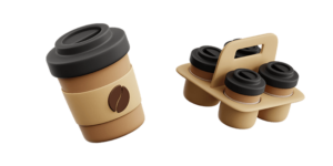 Сoffee Cup & Coffee Cup Tray 3D Cursor - Sweezy Custom Cursors