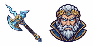 Ancient Greek God & Storm Halberd Cursor - Sweezy Custom Cursors