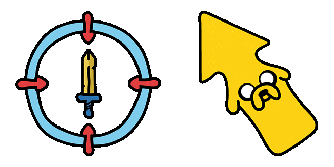 Adventure Time Jake Crosshair Animated Cursor - Sweezy Cursors