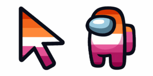 Among Us Lesbian Pride Cursor - Sweezy Custom Cursors