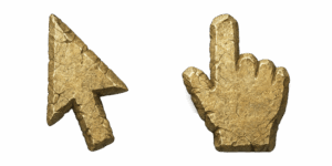 Ancient Stone Arrow & Hand Cursor - Sweezy Custom Cursors