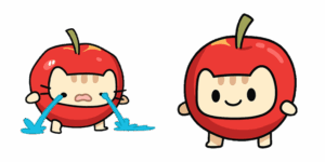 Apple Cat Crying & Happy Cursor - Sweezy Custom Cursors