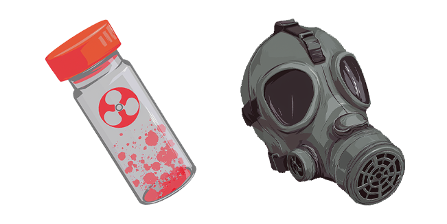Biohazard Lab Vial & Gas Mask Cursor - Sweezy Custom Cursors