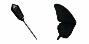 Black Crystal Pin & Butterfly Wing Cursor - Sweezy Custom Cursors