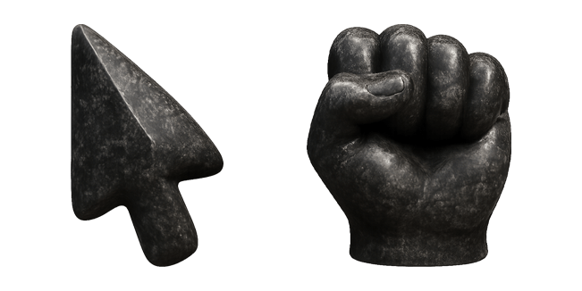 Black Marble Arrow 3D Cursor - Sweezy Custom Cursors
