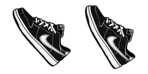 Black & White Nike Dunk Low Cursor - Nike Cursors - Sweezy Cursor