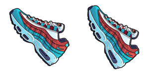 Blue & Red Nike Air Max 95 Cursor - Sneakerhead Cursors - Sweezy