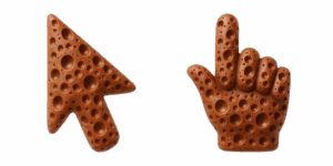 Bubble Chocolate 3D Cursor - Sweezy Custom Cursors