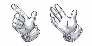 Сartoon White Gloves Cursor - Sweezy Custom Cursors