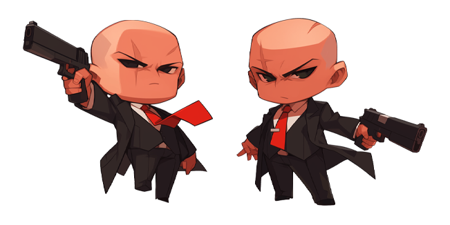 Chibi Hitman Agent Cursor - Sweezy Custom Cursors