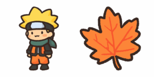 Chibi Naruto & Autumn Leaf Cursor - Sweezy Custom Cursors