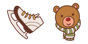 Christmas Ice Skates & Bear Cursor - Christmas Cursors - Sweezy
