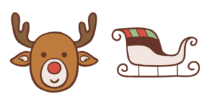 Christmas Rudolf & Santa’s Sleigh Cursor - Sweezy Cursors
