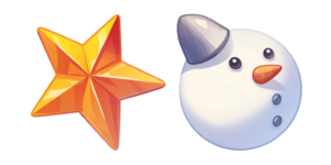 Christmas Star & Snowman Cursor - Sweezy Custom Cursors
