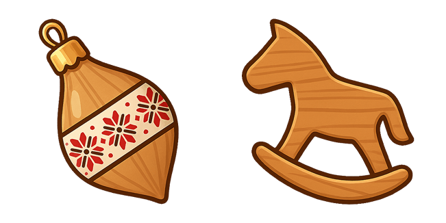 Christmas Toy Ornament & Wooden Horse Cursor - Sweezy Custom Cursors