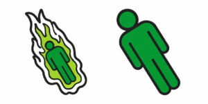 Cool Green Man Logo Cursor - Sweezy Custom Cursors
