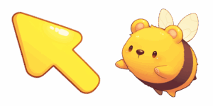 Cute Bee-Bear Cursor - Sweezy Custom Cursors