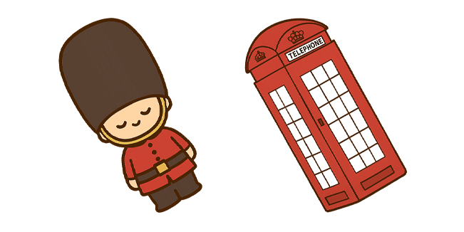 Cute British King's Guard & Telephone Box Cursor - Sweezy Custom Cursors