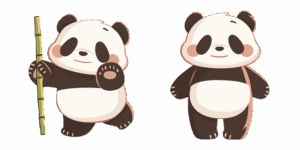 Cute Panda with Bamboo Cursor - Windows Cursors - Sweezy