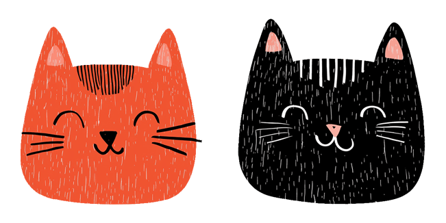 Smiling Kawaii Cat & Cat Paw Cursor - Sweezy Custom Cursors
