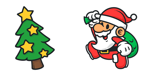 Cute Santa Mario Cursor - Sweezy Cursors