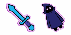 Cute Shadow Mage & Magic Sword Cursor - Sweezy Custom Cursors