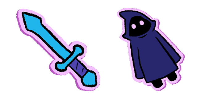 Cute Shadow Mage & Magic Sword Cursor - Sweezy Custom Cursors