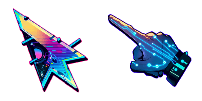 Neon Green Hologram Hand & Lab Flask Cursor - Sweezy Custom Cursors