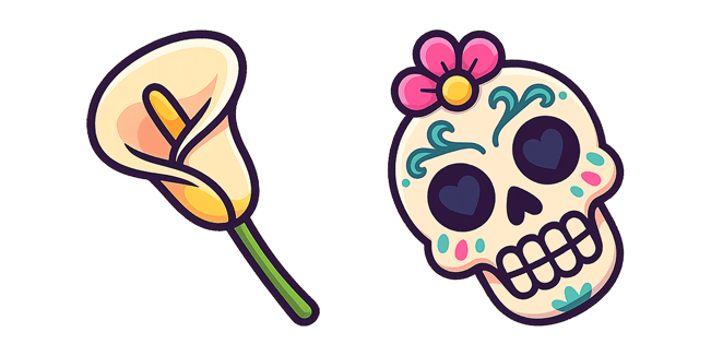 Day of the Dead Skull & Calla Cursor - Sweezy Custom Cursors