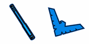 DC Nightwing Escrima Stick & Blue Arrow Cursor - Sweezy Custom Cursors