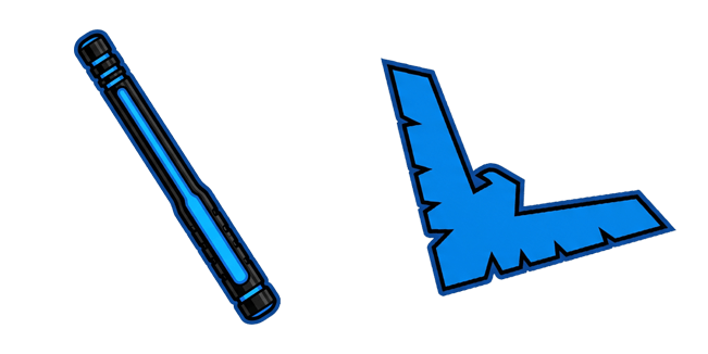 DC Nightwing Logo & Mask Face Cursor - Sweezy Custom Cursors