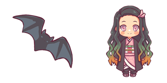 Demon Slayer Nezuko Kamado & Bat Cursor - Sweezy Cursors