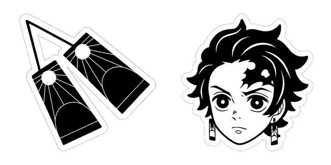 Demon Slayer Tanjiro Kamado Manga Style Cursor - Sweezy Custom Cursors