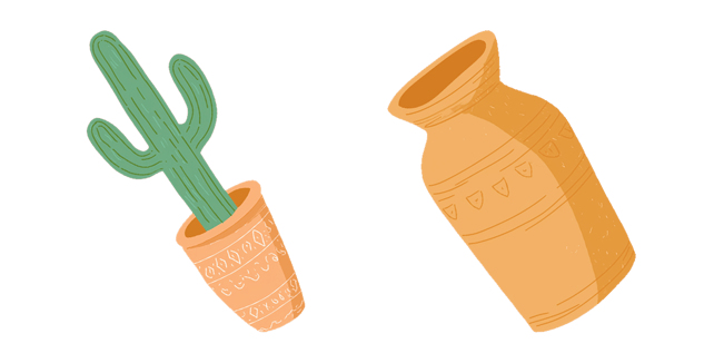 Desert Cactus Clay Pot & Terracotta Vase Cursor - Sweezy Custom Cursors
