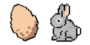 Easter Egg & Bunny Pixel Cursor - Holidays Cursors - Sweezy