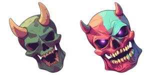 Eerie Horned Skull Cursor - Sweezy Custom Cursors