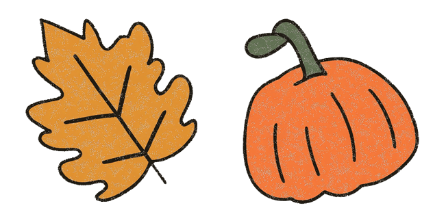 Cute Autumn Oak Leaf & Pumpkin Cursor - Sweezy Custom Cursors
