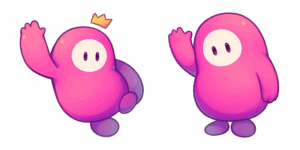 Fall Guys Pink Bean Cursor - Sweezy Custom Cursors