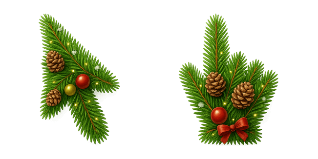 Festive Christmas Tree Branch Cursor - Sweezy Custom Cursors