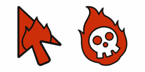 Fire Force Burning Skull Cursor - Sweezy Custom Cursors
