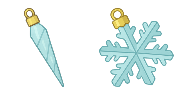 Frosty Icicle and Snowflake Christmas Ornament Cursor - Sweezy Custom ...