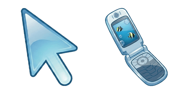 Frutiger Aero Blue Arrow & User Icon Cursor - Sweezy Custom Cursors
