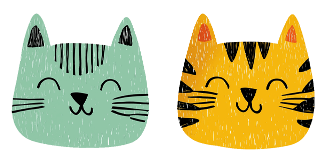 Smiling Kawaii Cat & Cat Paw Cursor - Sweezy Custom Cursors