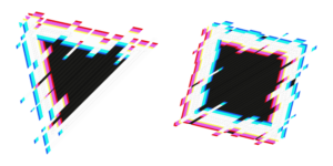 Glitch Figure Triangle & Rhombus Cursor - Sweezy Cursors